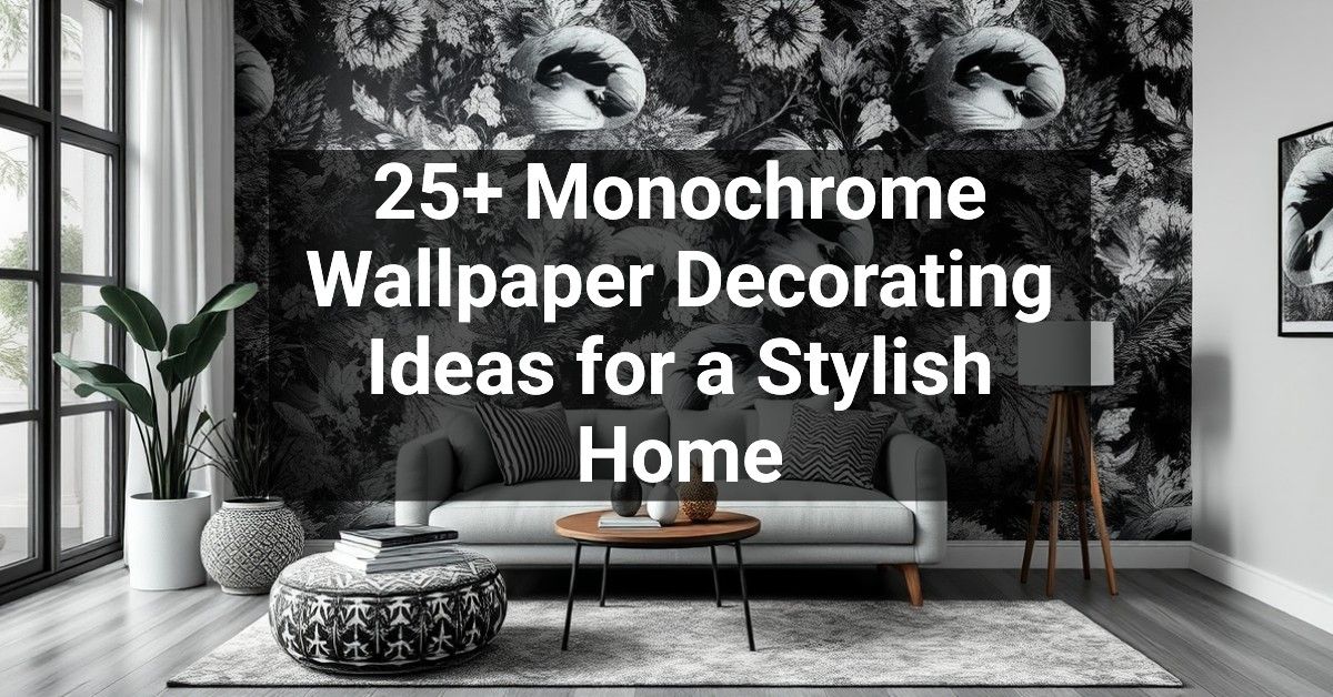25+ Monochrome Wallpaper Decorating Ideas for a Stylish Home ...