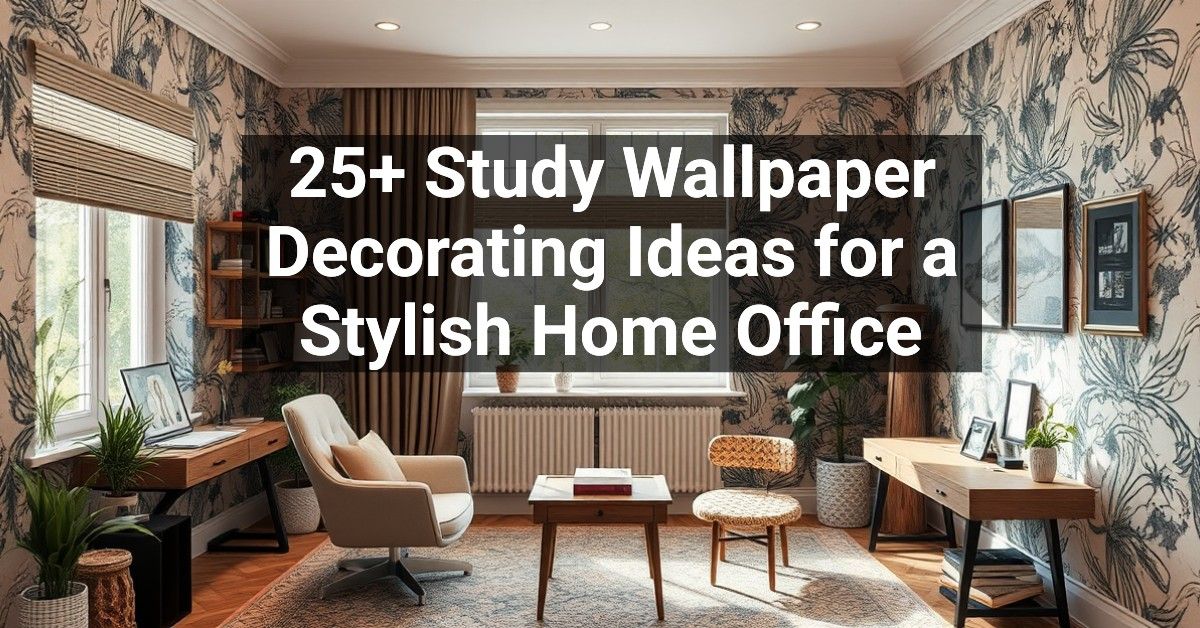 25+ Study Wallpaper Decorating Ideas for a Stylish Home Office ...