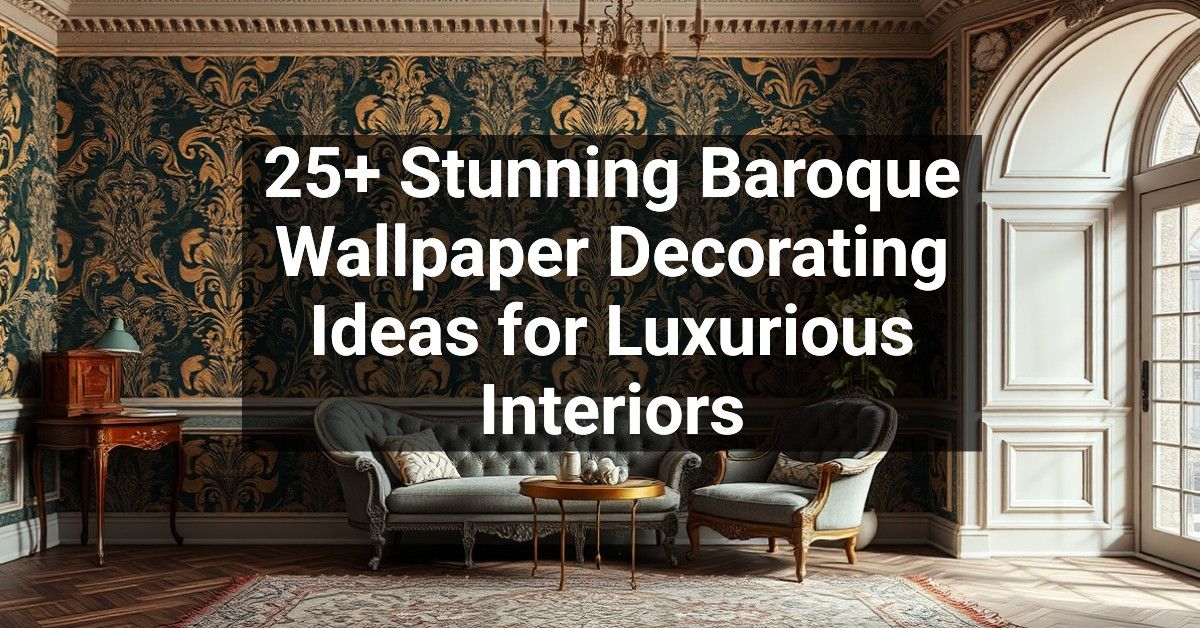 25+ Stunning Baroque Wallpaper Decorating Ideas for Luxurious Interiors ...