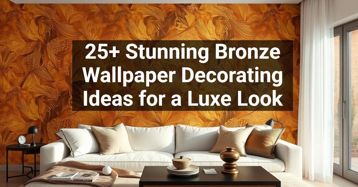 25+ Stunning Bronze Wallpaper Decorating Ideas for a Luxe Look ...