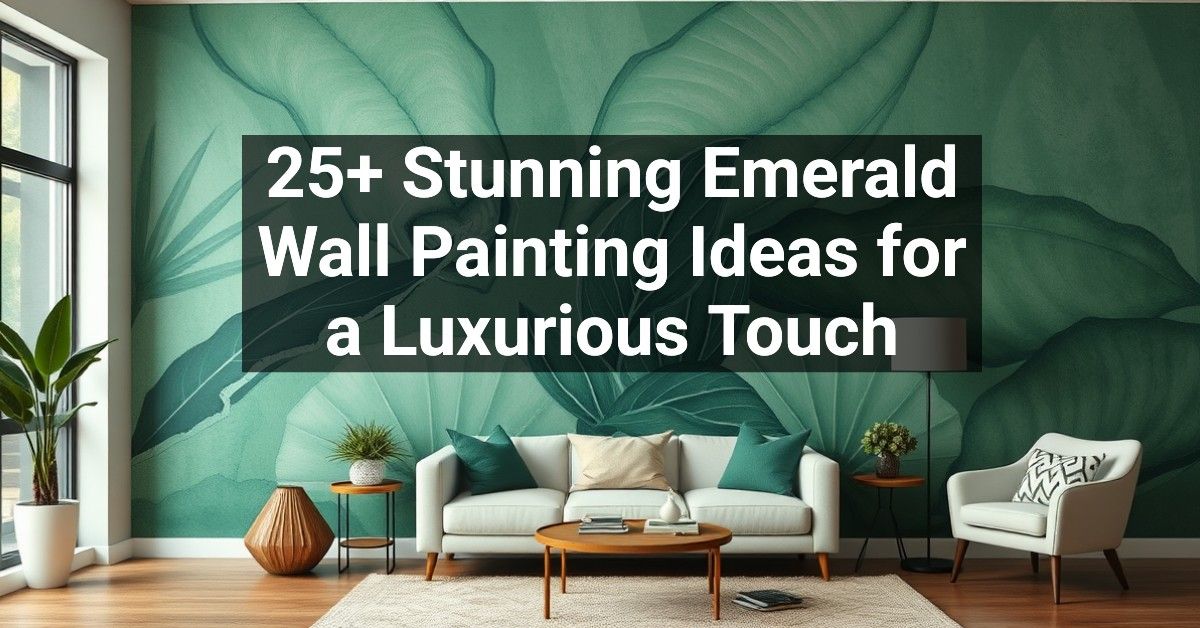 25+ Stunning Emerald Wall Painting Ideas for a Luxurious Touch ...