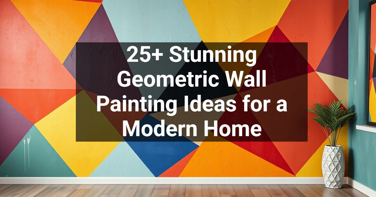 25+ Stunning Geometric Wall Painting Ideas for a Modern Home ...