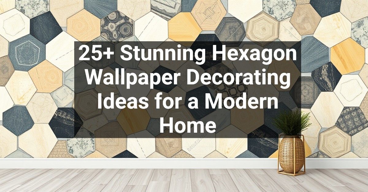 25+ Stunning Hexagon Wallpaper Decorating Ideas for a Modern Home ...