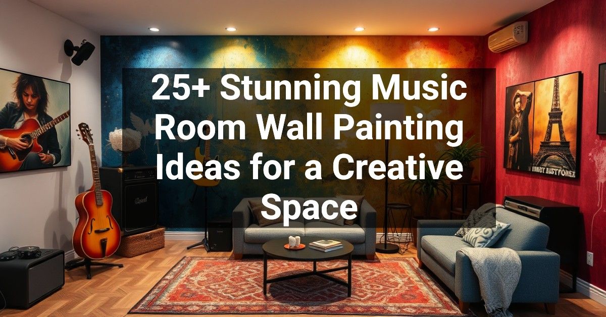 25+ Stunning Music Room Wall Painting Ideas for a Creative Space ...
