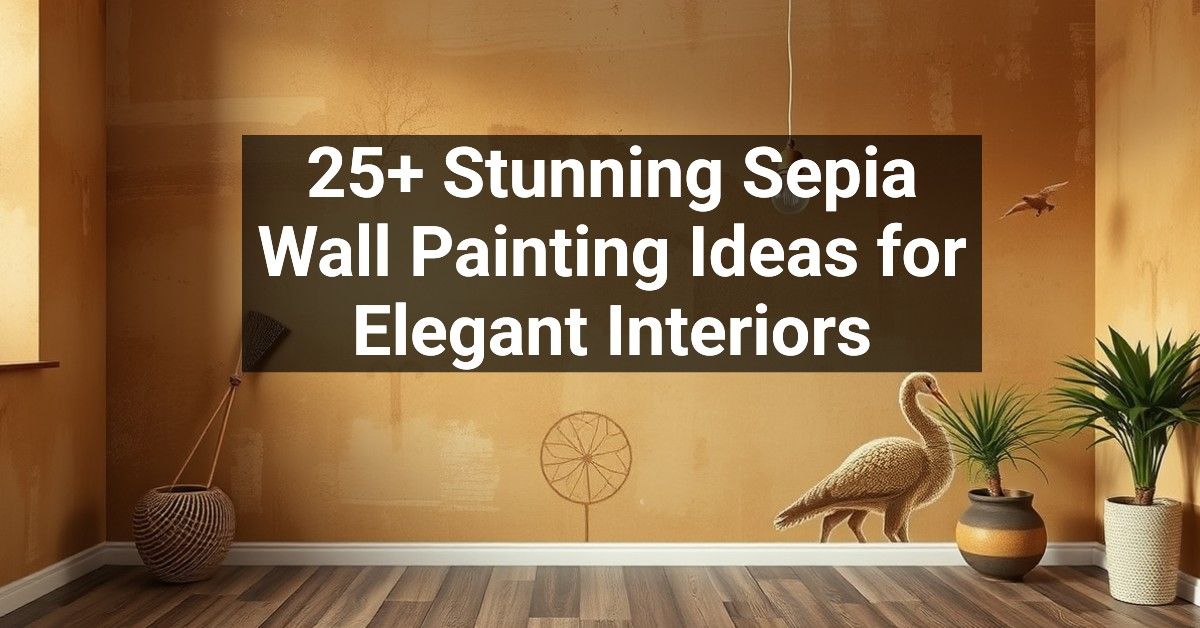 25+ Stunning Sepia Wall Painting Ideas for Elegant Interiors ...